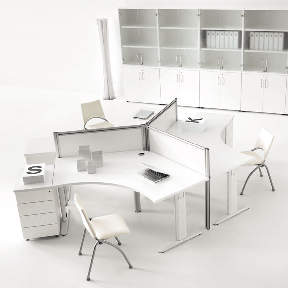 Floor-mounted office divider - KOMPAS - Della Rovere - desk mounted ...