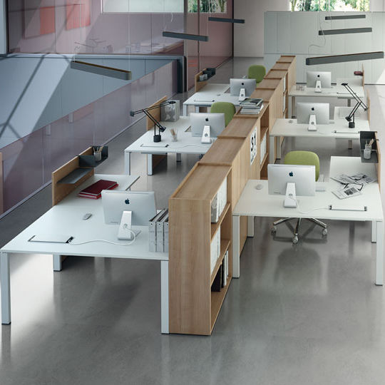 Workstation desk - LEGODESK - Della Rovere - contemporary / oak / walnut