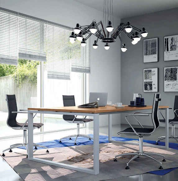 Contemporary boardroom table - LEGODESK - Della Rovere - oak / walnut ...
