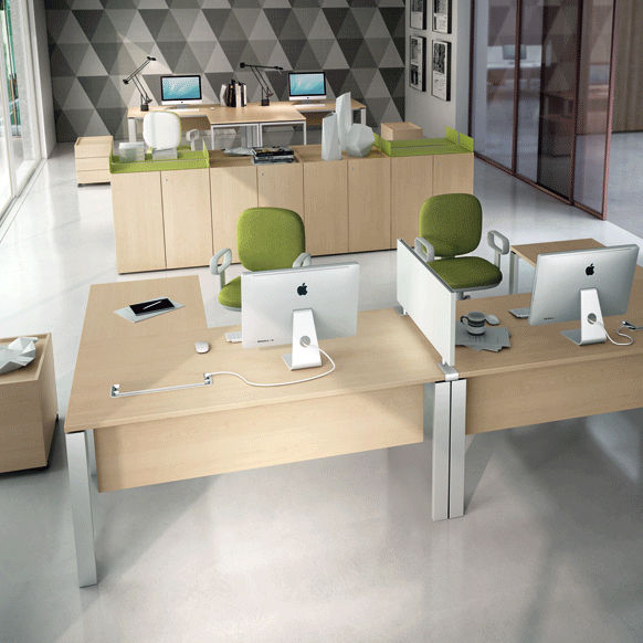 Low filing cabinet - LEGODESK - Della Rovere - wooden / with hinged ...