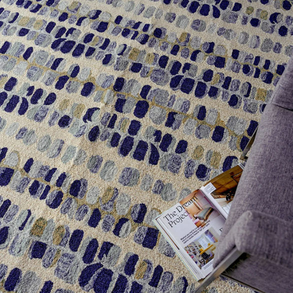 Hand-tufted carpet - BUNCLE - Donghia - wool / cotton / patterned