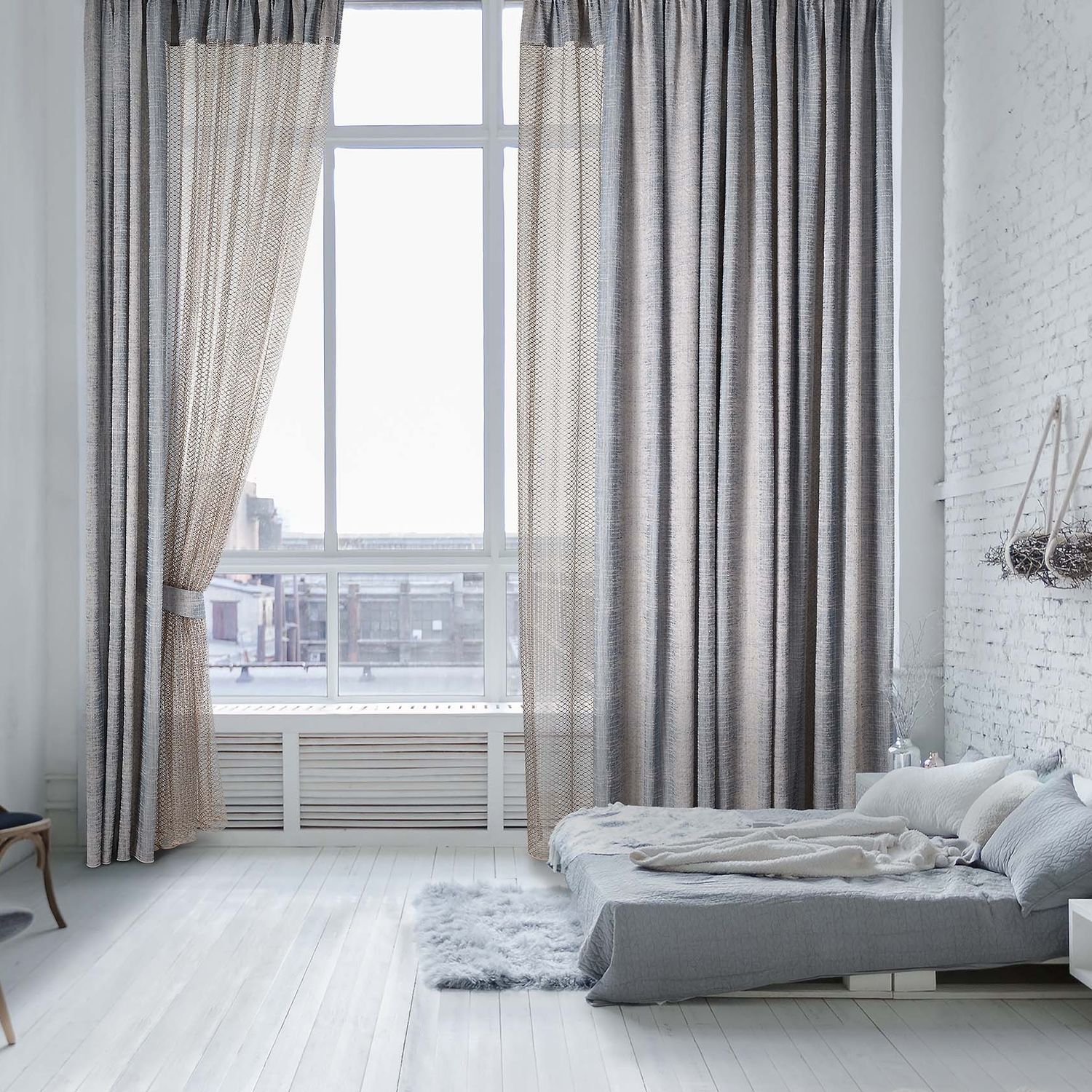 Curtain fabric - ONICE - SIMTA S.p.A. - plain / patterned / polyester