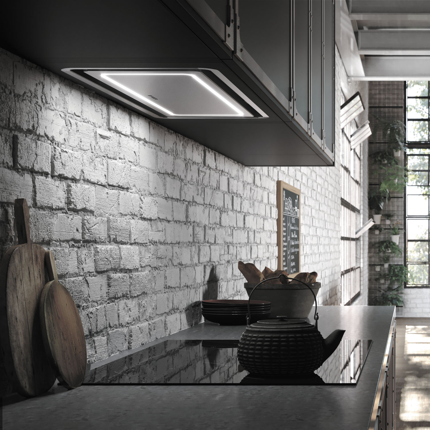 Built-in range hood - IN-LIGHT - Faber S.p.A - with built-in lighting ...