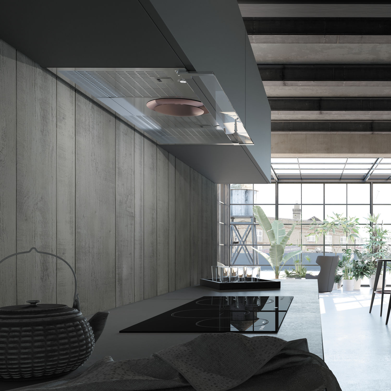 Built-in range hood - ILMA - Faber S.p.A - with built-in lighting