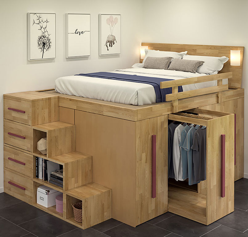 Double bed - FIRENZE - Cinius - single / contemporary / with in-base ...