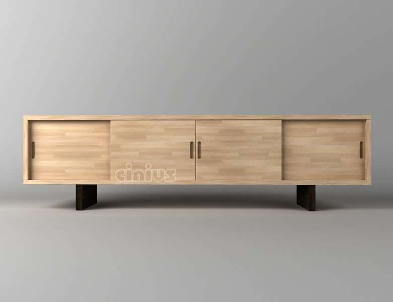 Contemporary sideboard - JACHI - Cinius - beech / custom / with sliding ...