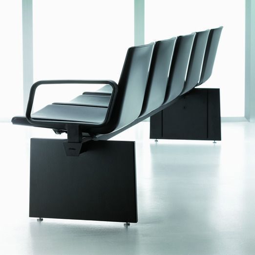 Polypropylene beam chair - NEXA - OFITA - polyurethane foam / 4-seater ...