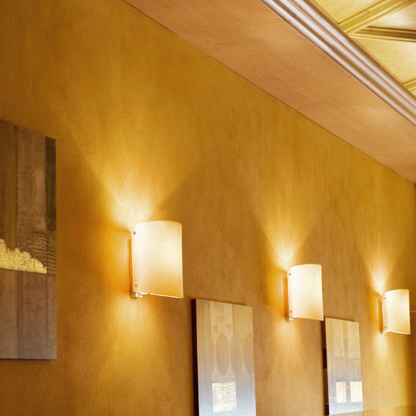 Contemporary wall light - BETA - Ivela spa - indoor / glass / curved