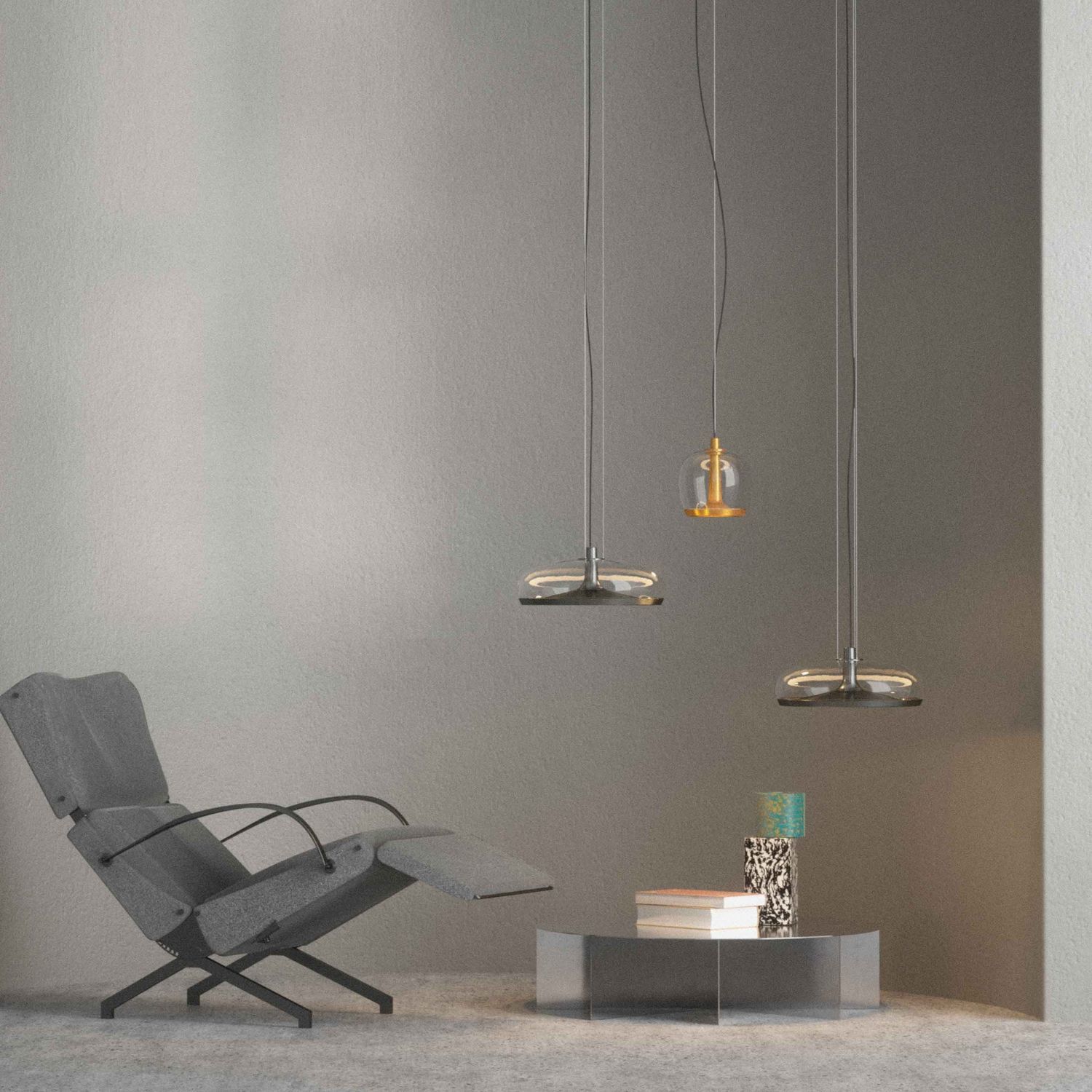 Pendant lamp - AURELIA S 45 - Leucos srl - metal / glass / blown glass