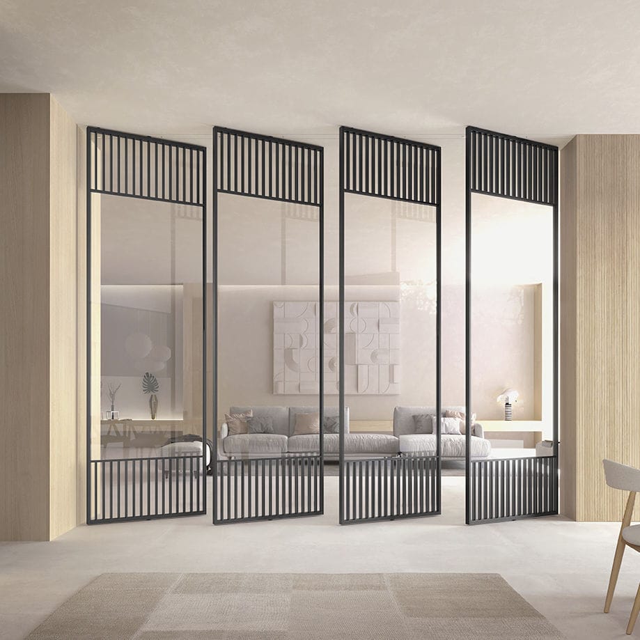 Interior door - NOIR TIP N50 SYNCRO - BARAUSSE - aluminum / glass ...