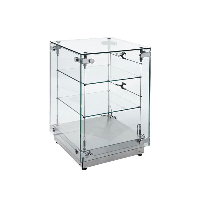 Contemporary display case - SSG001 – (LOW) - Shopkit - glass / low ...