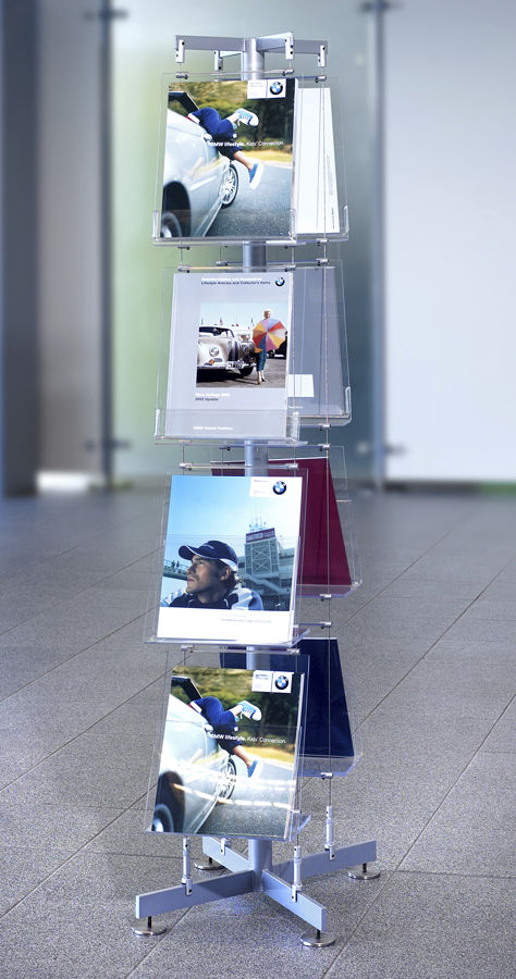 Self-supporting brochures rack - BRS/01 - Shopkit - stainless steel ...