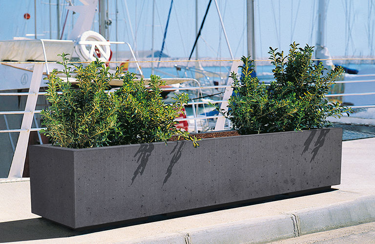 Concrete planter / rectangular / modular / contemporary - BOX - Escofet