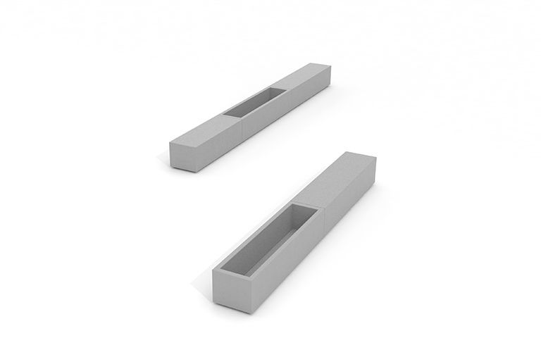 Concrete planter / rectangular / modular / contemporary - BOX - Escofet