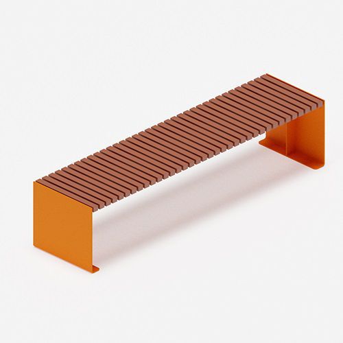 Contemporary public bench - PIANO - Escofet - wooden / metal / without ...
