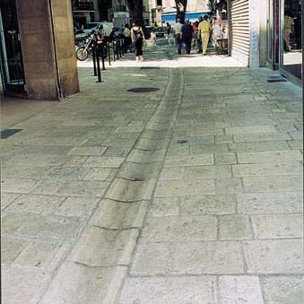 Double-slope drainage channel - GCANVA C - Girpav - stone / for public ...