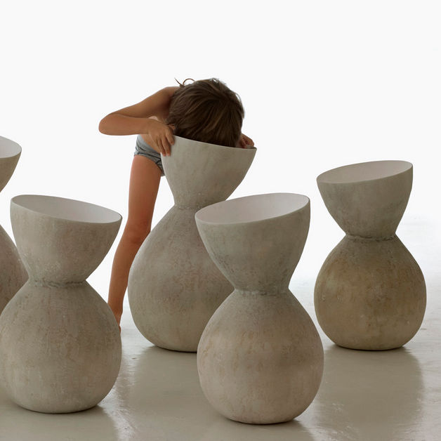 Contemporary vase - INCLINE - ImperfettoLab - fiberglass