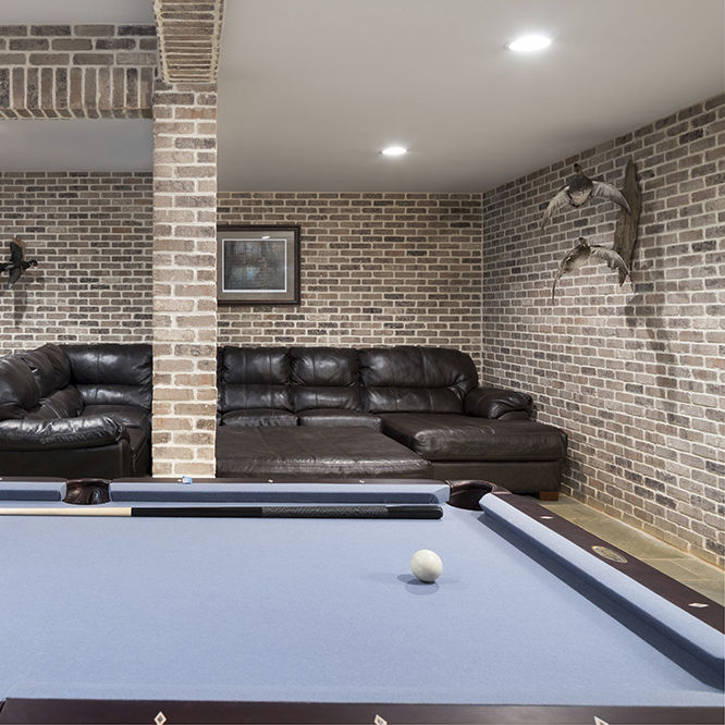 Clay cladding brick - IRONWORKS - General Shale - interior / glued ...