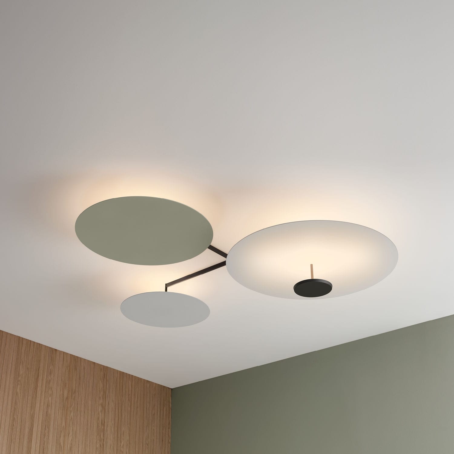 Contemporary ceiling light - Flat - VIBIA LIGHTING - round / aluminum ...