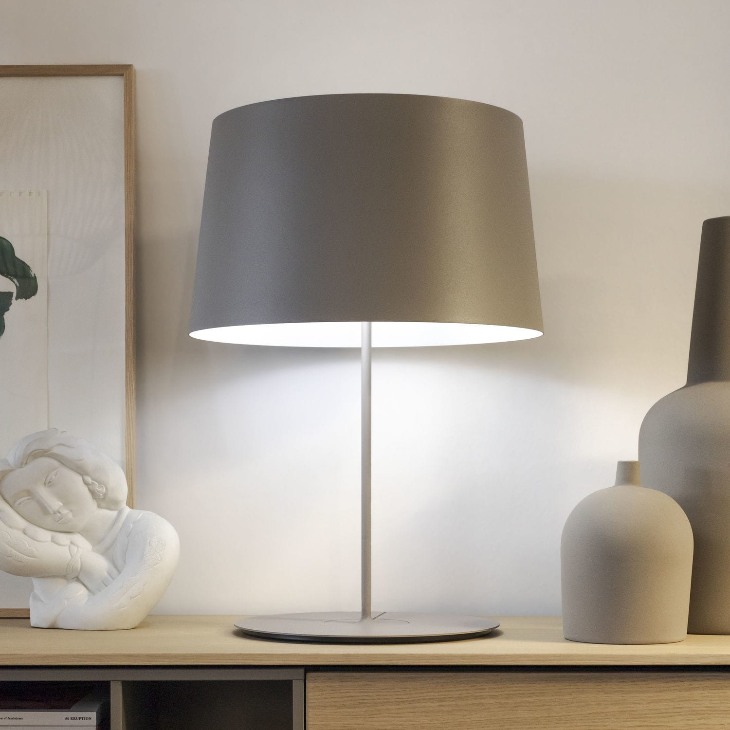 Table lamp - Warm - VIBIA LIGHTING - bedside table / aluminum / steel