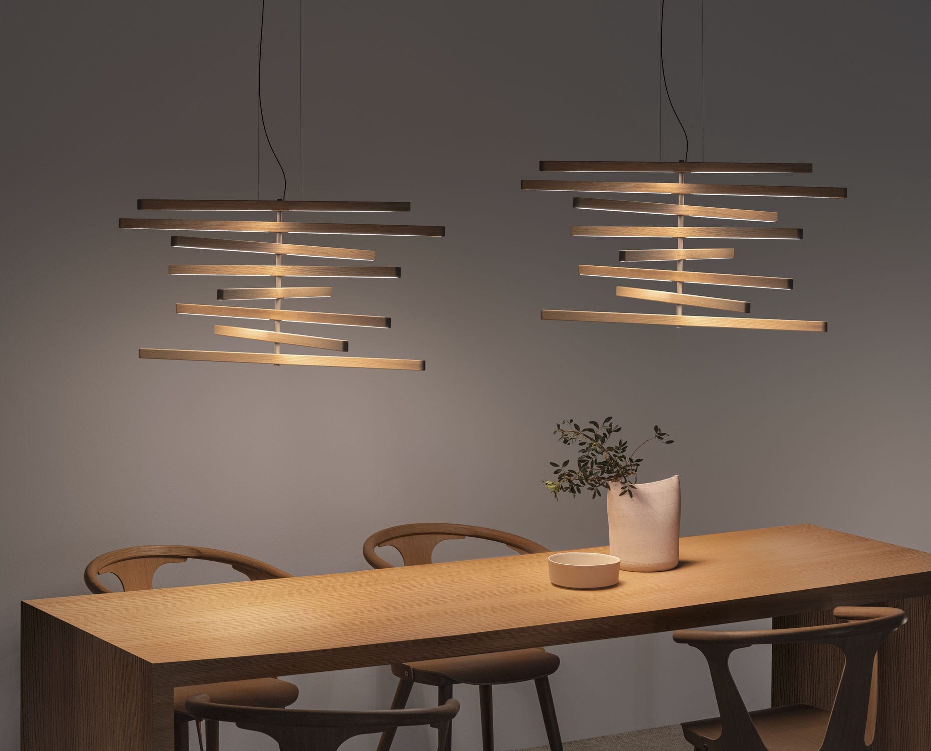 Pendant lamp - Rhythm Vertical - VIBIA LIGHTING - steel / polycarbonate ...