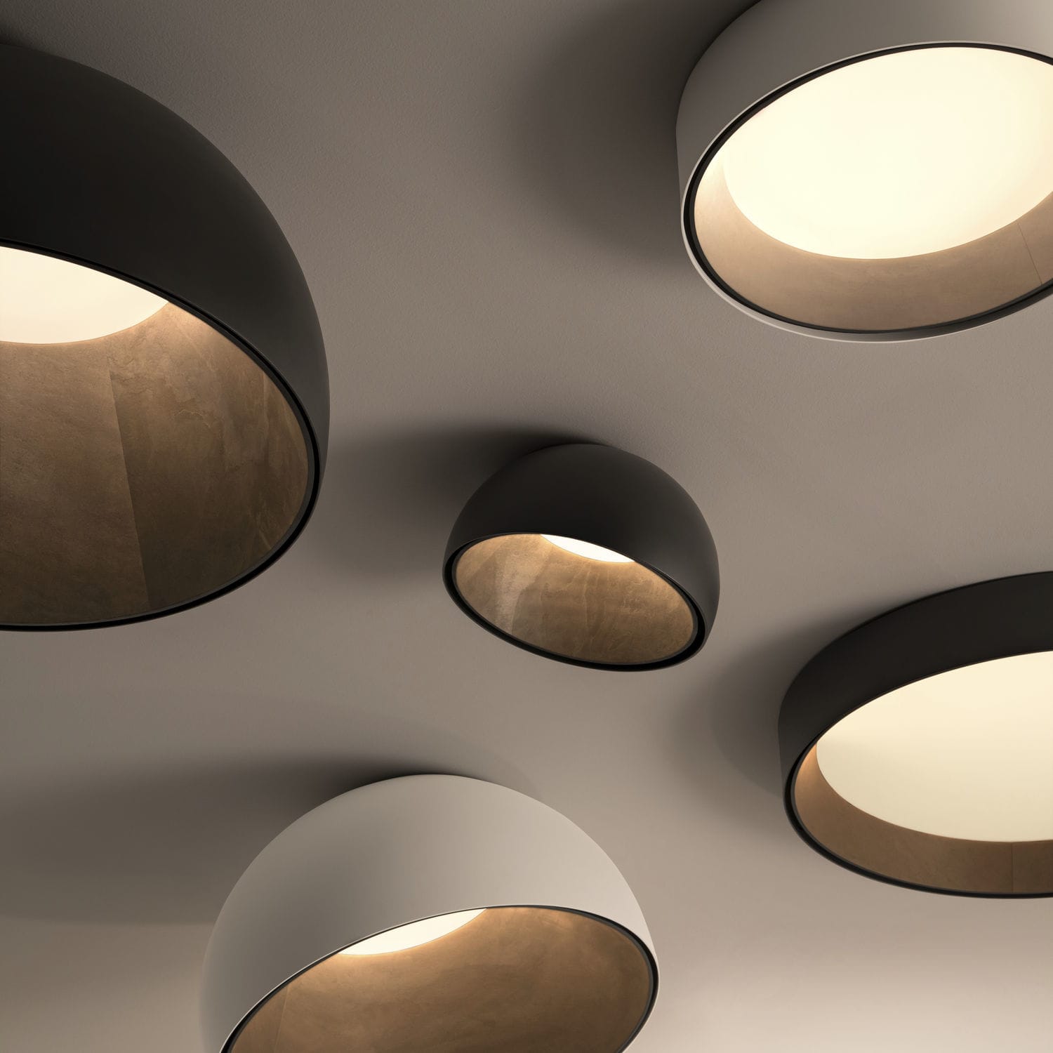 Contemporary ceiling light - Duo Petra - VIBIA LIGHTING - round / oval ...