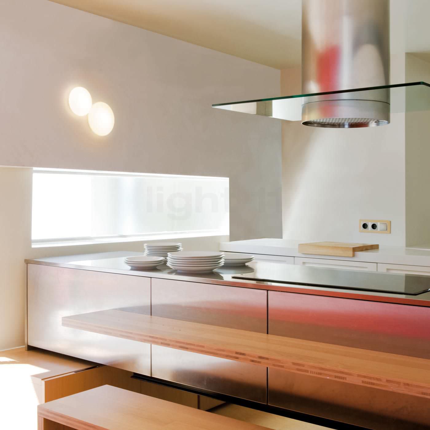 Contemporary wall light - Puck - VIBIA LIGHTING - indoor / blown glass / round