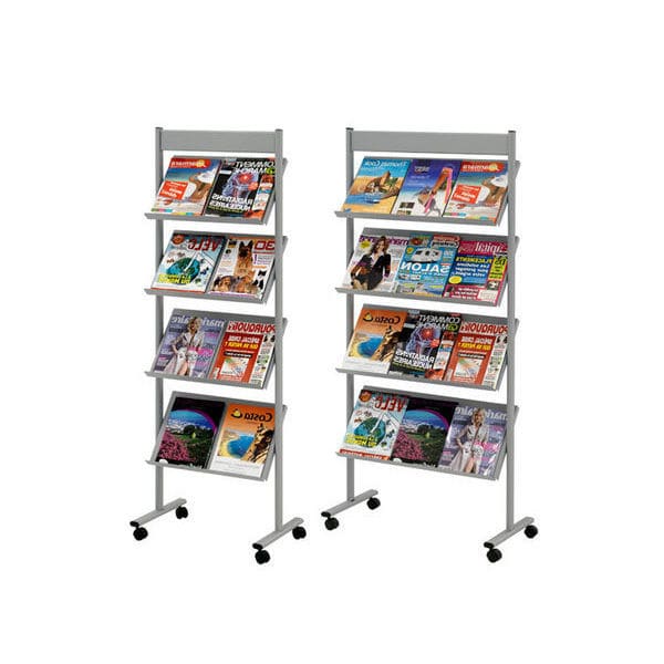 Floor-mounted brochures rack - 340810;341210 - EDIMETA - aluminum / for ...