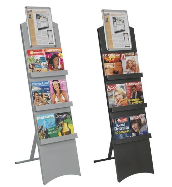 Self-supporting brochures rack - 374513 - EDIMETA - metal / for shop