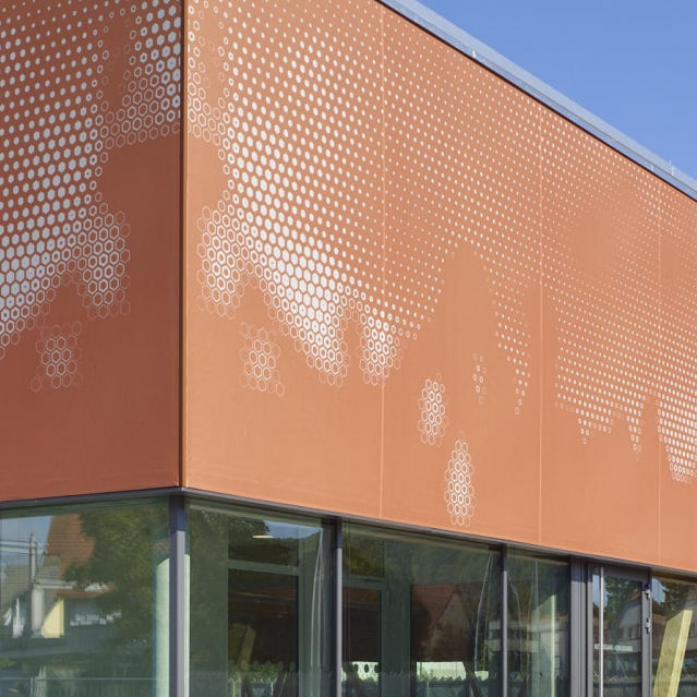 Mesh architectural membrane - TENSEO FRONTSIDE 371 - Serge Ferrari ...