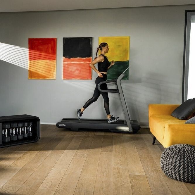 Foldable treadmill - MYRUN - TECHNOGYM - modular / rectangular / home