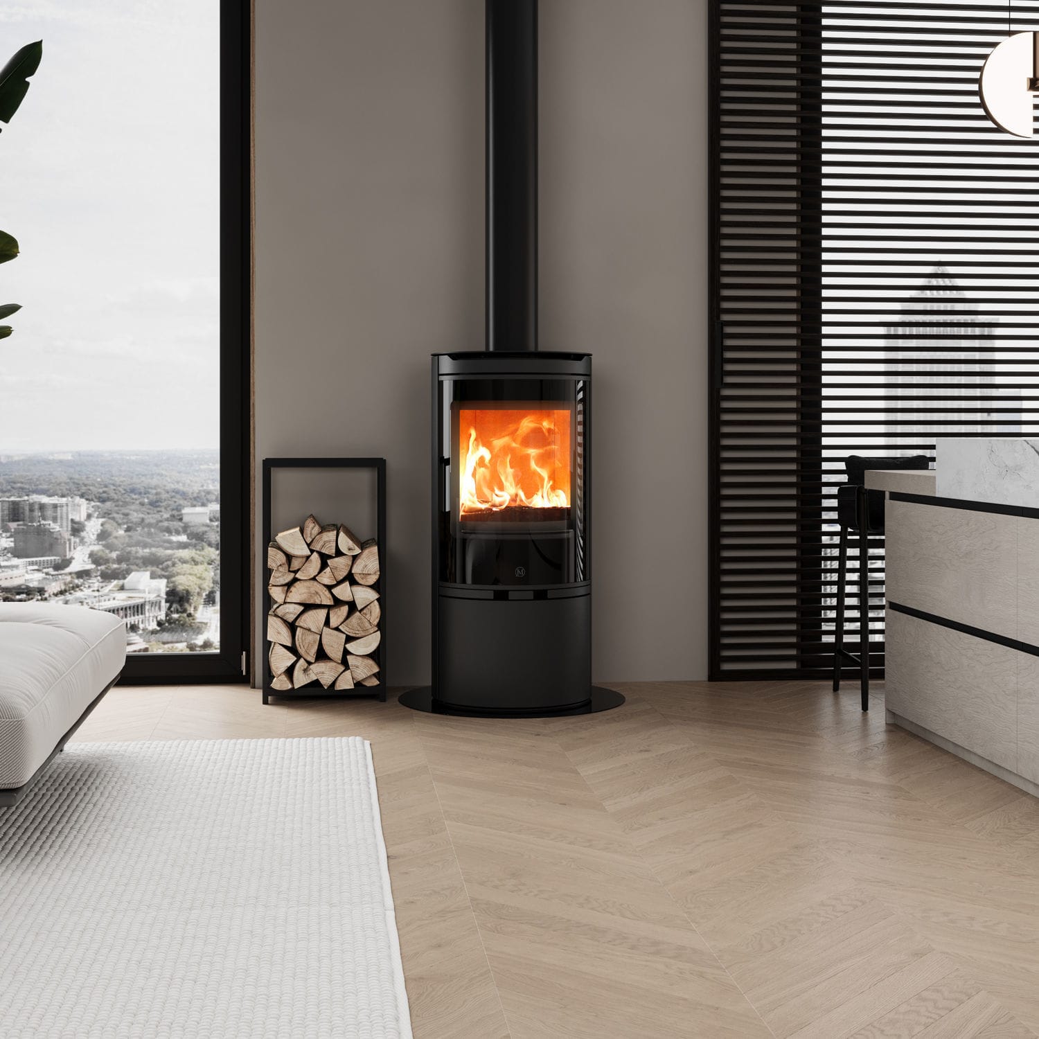Wood heating stove - CLIPPER - Jolly-mec - 6 kW / free-standing ...