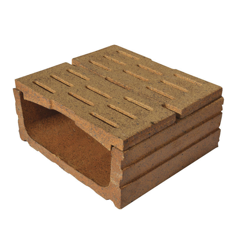 Drainage channel with grating - NATURAL - TERRAKLINKER - GRES DE BREDA ...