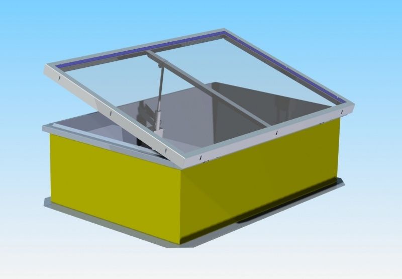 Projection roof window - MCR PROLIGHT - Mercor - aluminum / double ...