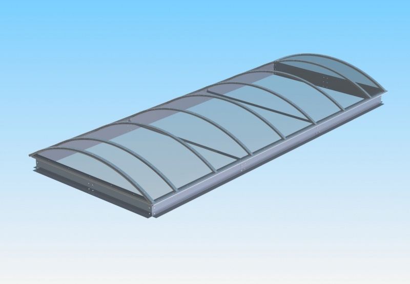 Fixed glass roof - MCR PROLIGHT - Mercor - metal
