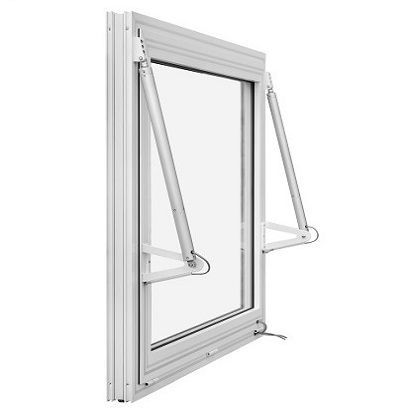 Aluminum profile smoke vent - MCR OSO THERM 75 - Mercor - for facade