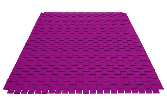 Contemporary rug - WOVEN - Hey Sign - plain / synthetic fiber / rectangular