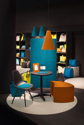 Acoustic felt room divider - WAVE SINGLE - Hey Sign - metal