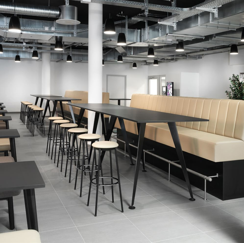 Contemporary high bar table - Comta - Kusch & Co - HPL / wood veneer ...