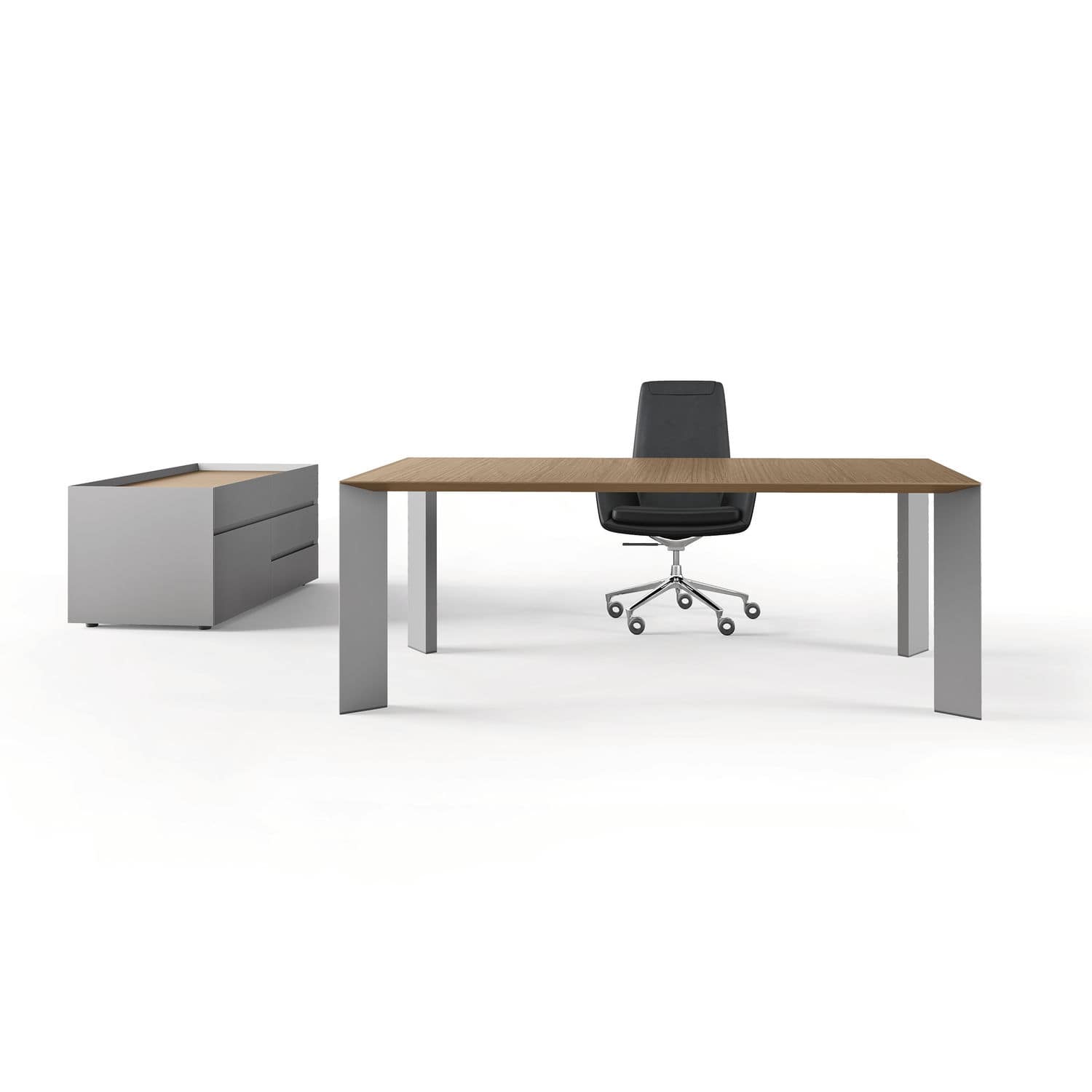 Executive desk - PAPER - Renz - contemporary / wood veneer / laminate