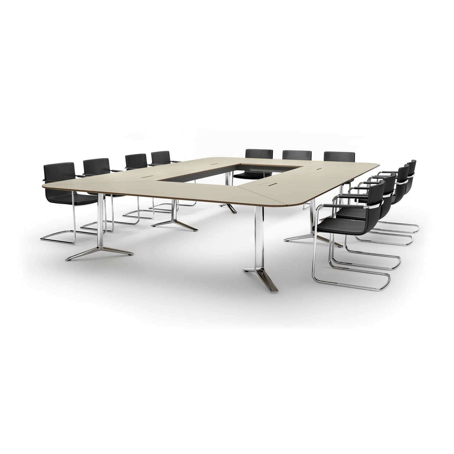 Contemporary conference table - TALK - Renz - wood veneer / laminate ...