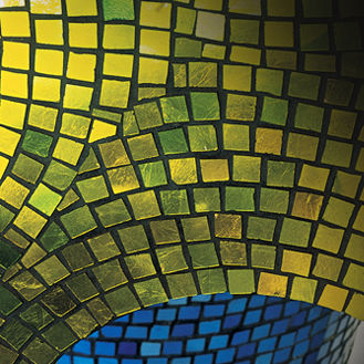 Indoor mosaic tile - AUREO ACID GREEN - Trend - wall / glass / metallized