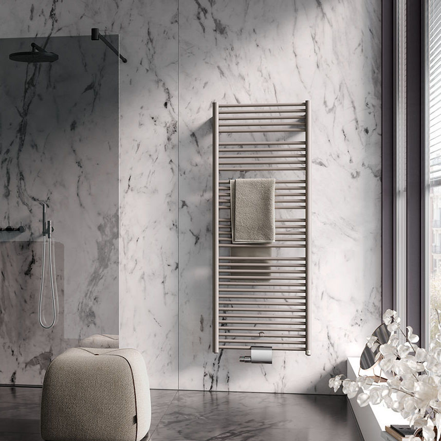 Electric towel radiator - GENEO® CIRCLE - KERMI - contemporary / metal ...
