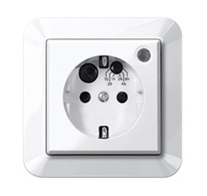 Power socket - 1-M - Merten GmbH - wall-mounted / contemporary / white