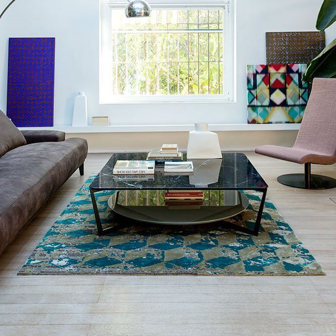 Contemporary coffee table - FRISCO - Alberta - MDF / marble / metal base