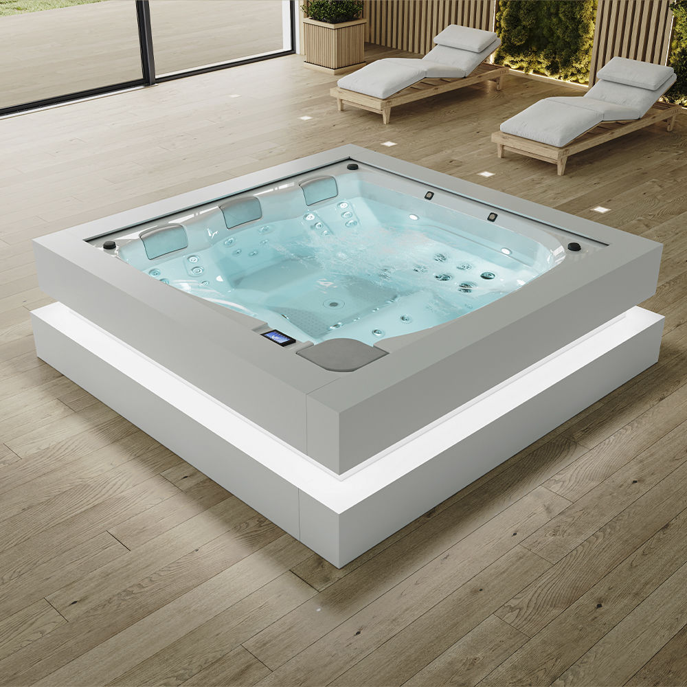 Above-ground hot tub - SERENITY - Aquavia Spa - square / 5-person / composite