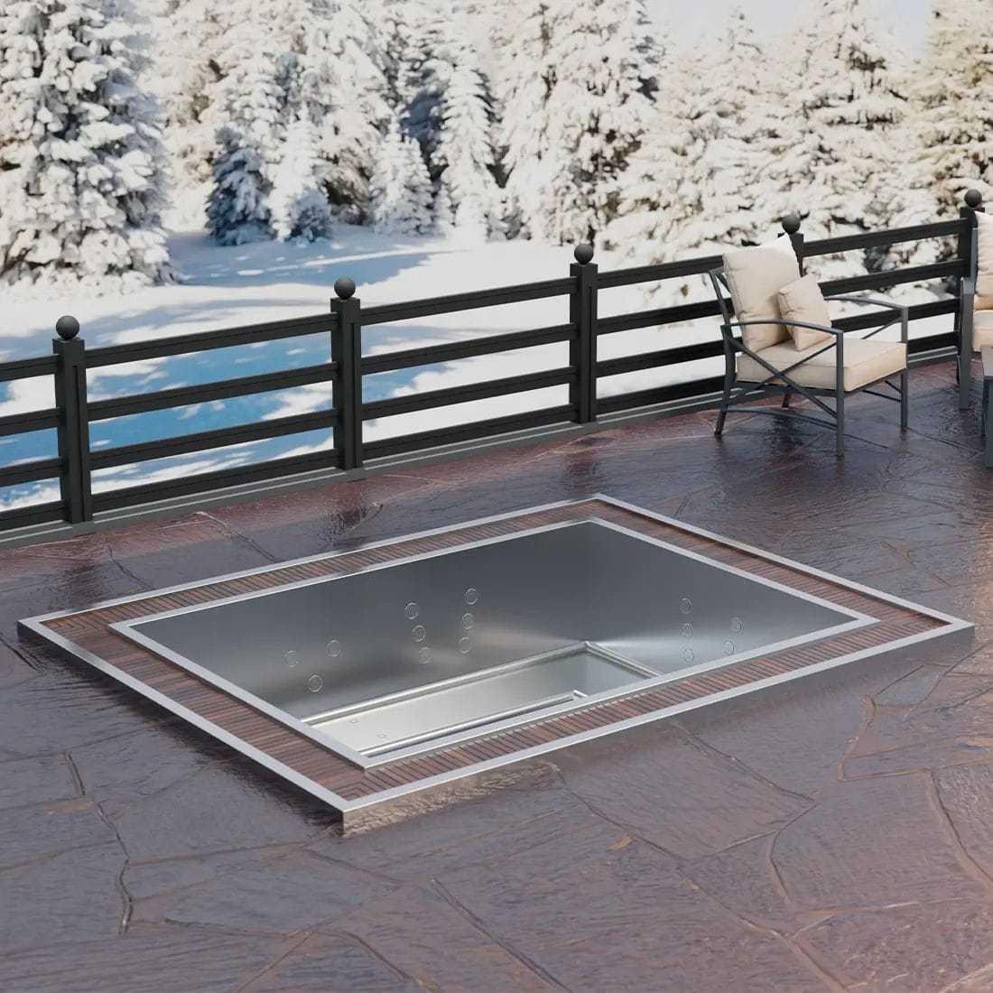 Built-in hot tub - InnoVibe 6 - Aquavia Spa - rectangular / 6-person ...