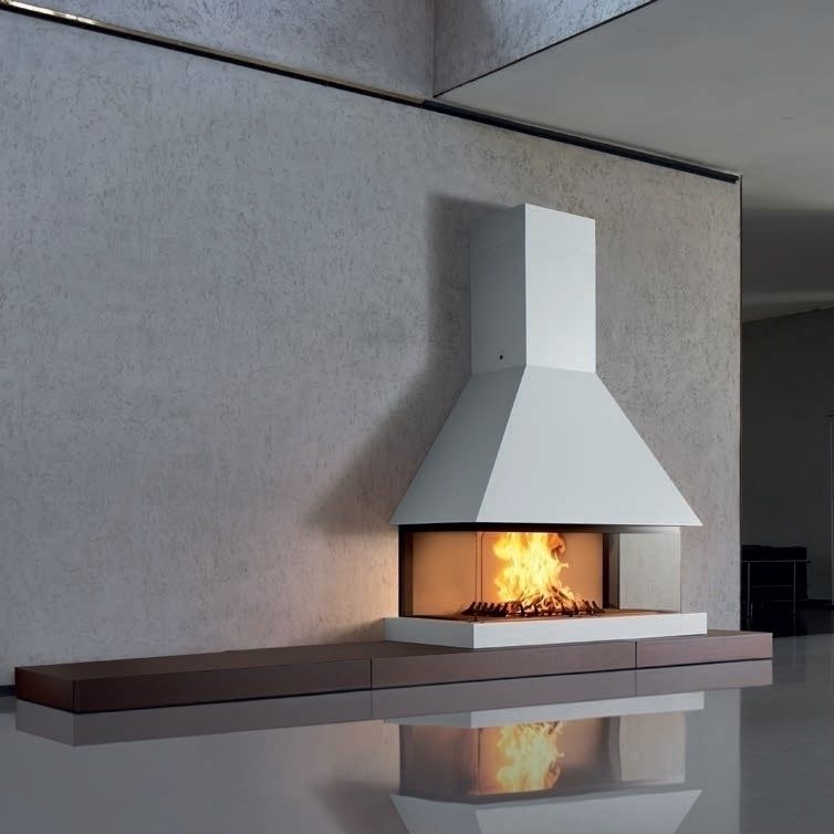 Wood-burning fireplace - VILNIUS - Piazzetta - wall-mounted / wall ...