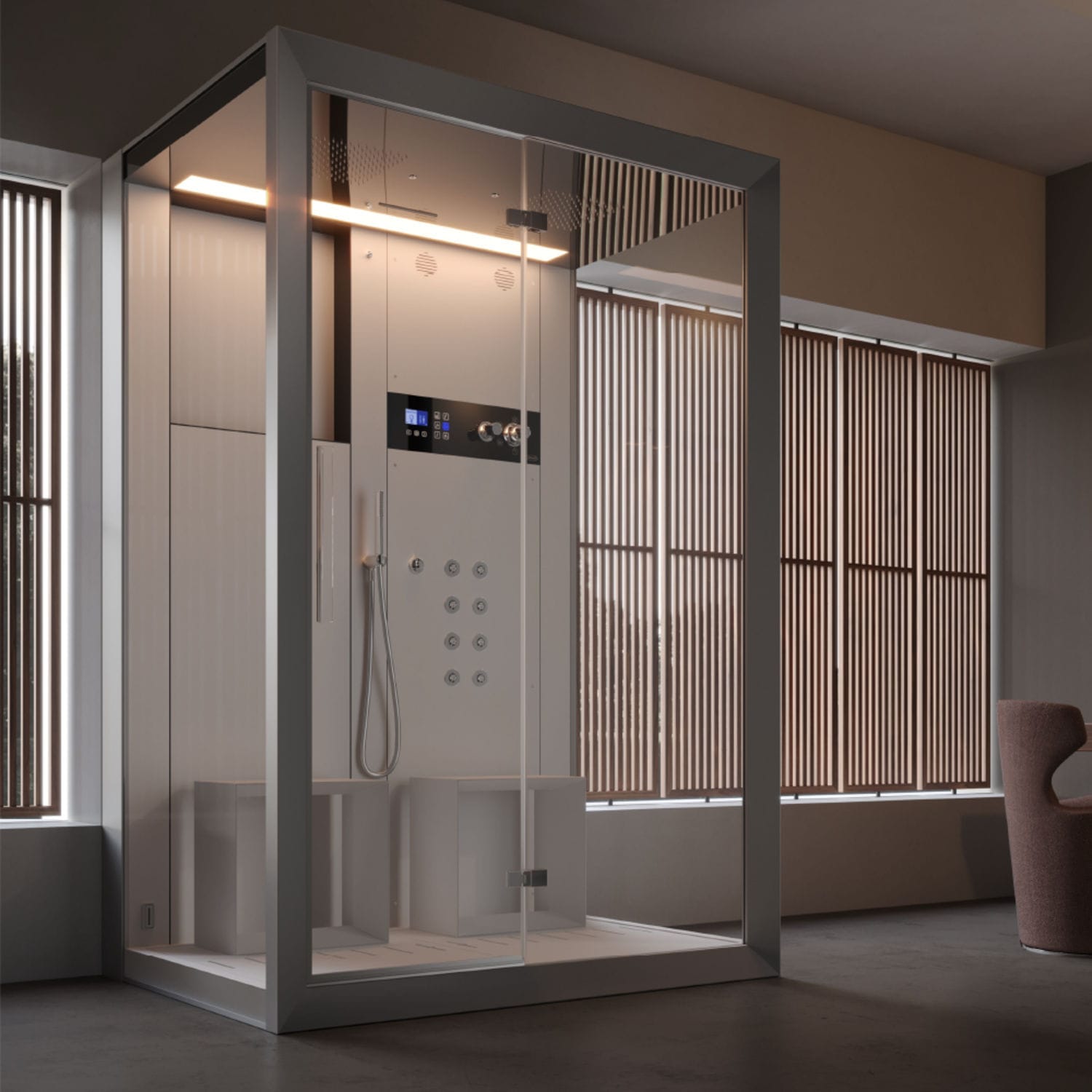 Steam shower cubicle - FRAME IN2 - Jacuzzi France - hydromassage ...