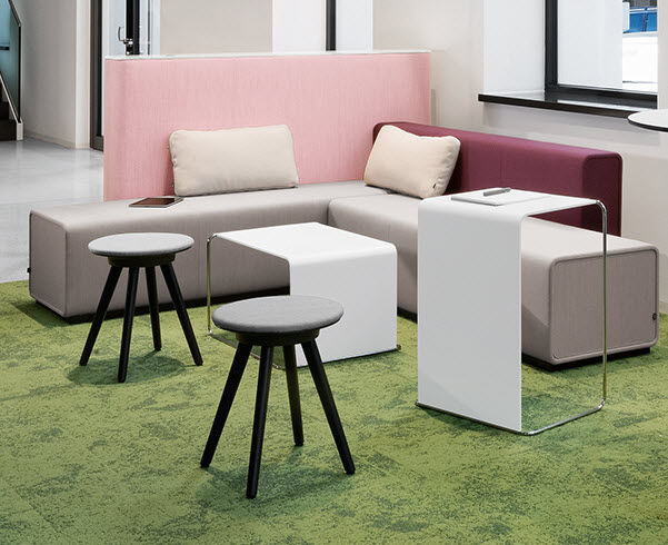 Contemporary stool - TIMBA - Bene GmbH - leather / oak / oak base